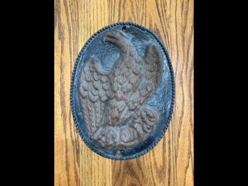 Cast Iron Eagle Fire Marker issued 1880, replica - Villages4sale